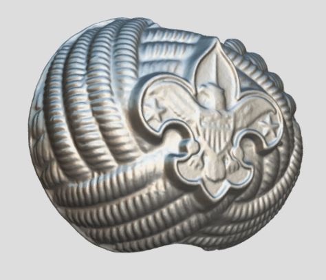 Antique Boy Scout Neckerchief Slide - St Louis 3D Metrology Scanning ...